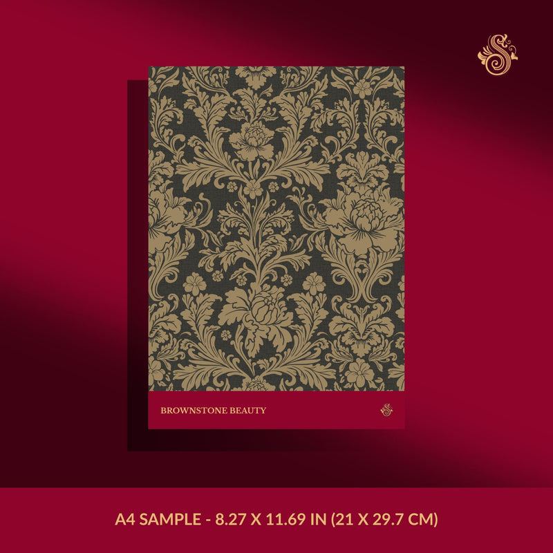Neutral Brown Elegant Damask Wallpaper {Brownstone Beauty} – Sckribbles