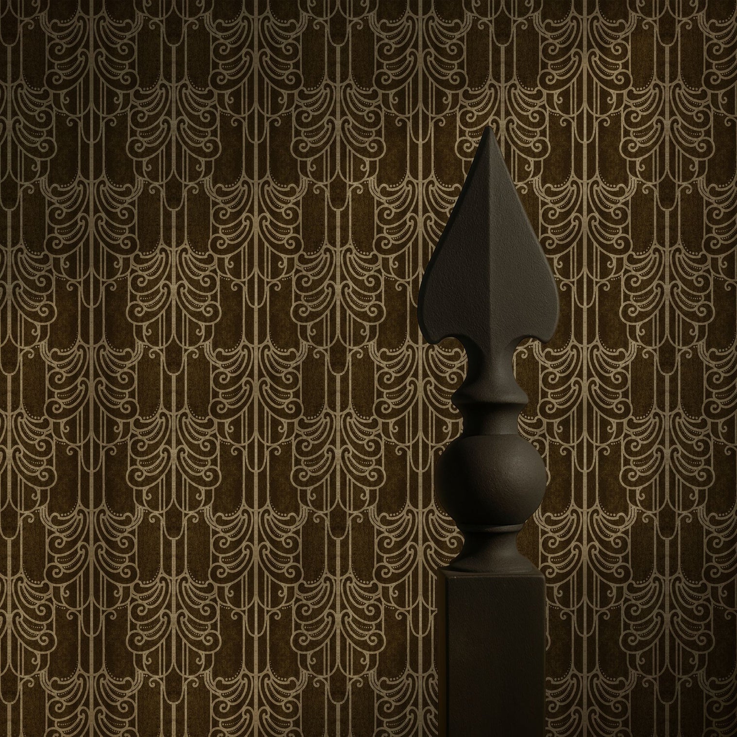 Gritty Luxe | Luxurious Decadent Moody Art Nouveau Wallpaper – Sckribbles
