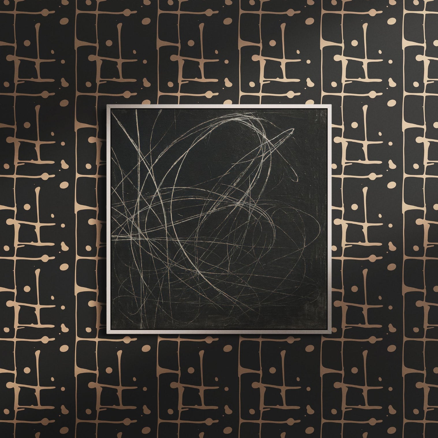 Bold Blobs | Dark Brown Graphic Paint Splatter Wallpaper – Sckribbles