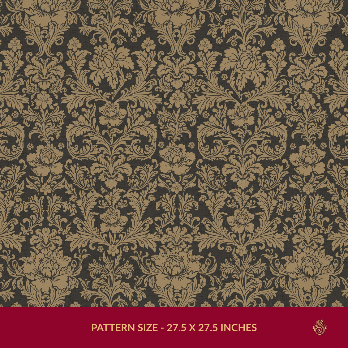 Brownstone Beauty | Neutral Brown Elegant Damask Wallpaper – Sckribbles