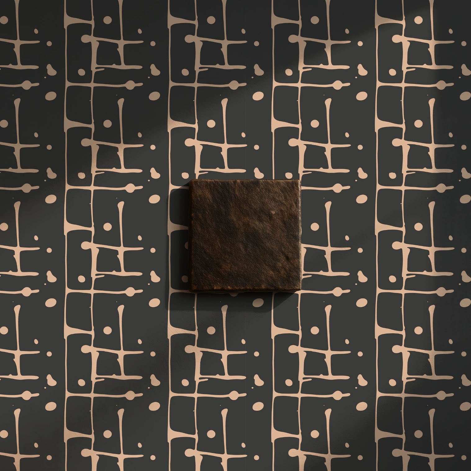 Bold Blobs | Dark Brown Graphic Paint Splatter Wallpaper – Sckribbles