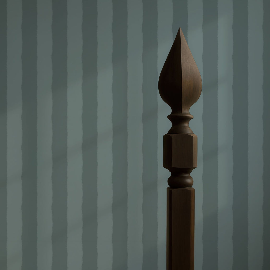 Frayed Lines | Jade Green & Gray Jagged Striped Wallpaper – Sckribbles