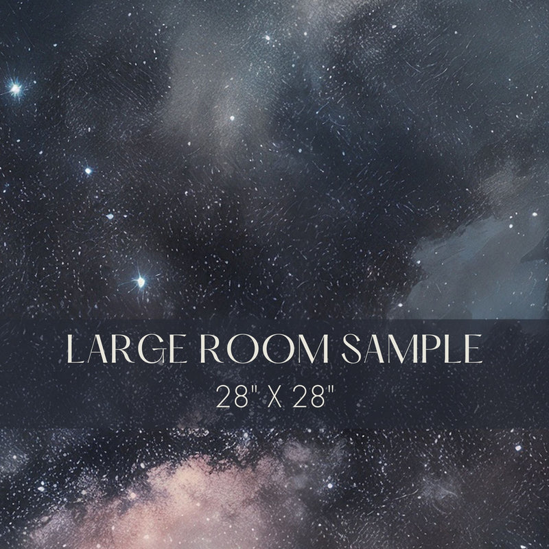 Sunset Galaxy | Blue Celestial Star Landscape Wallpaper Mural – Sckribbles