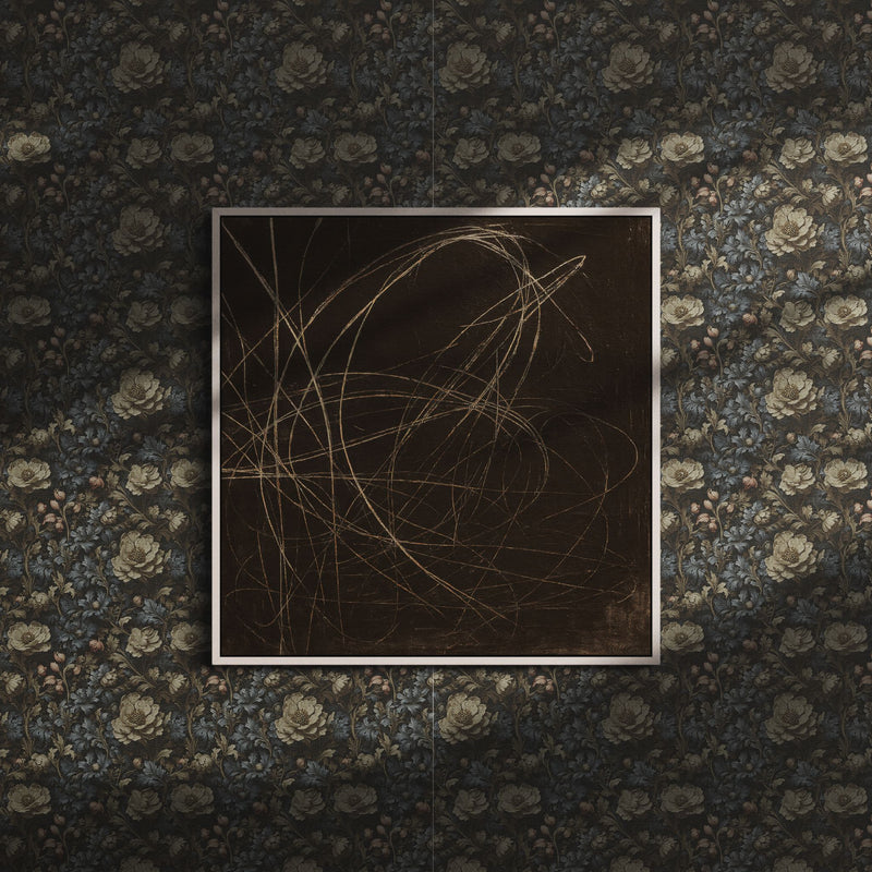 Woven Garden | Muted Moody Botanical Dark Floral Wallpaper – Sckribbles