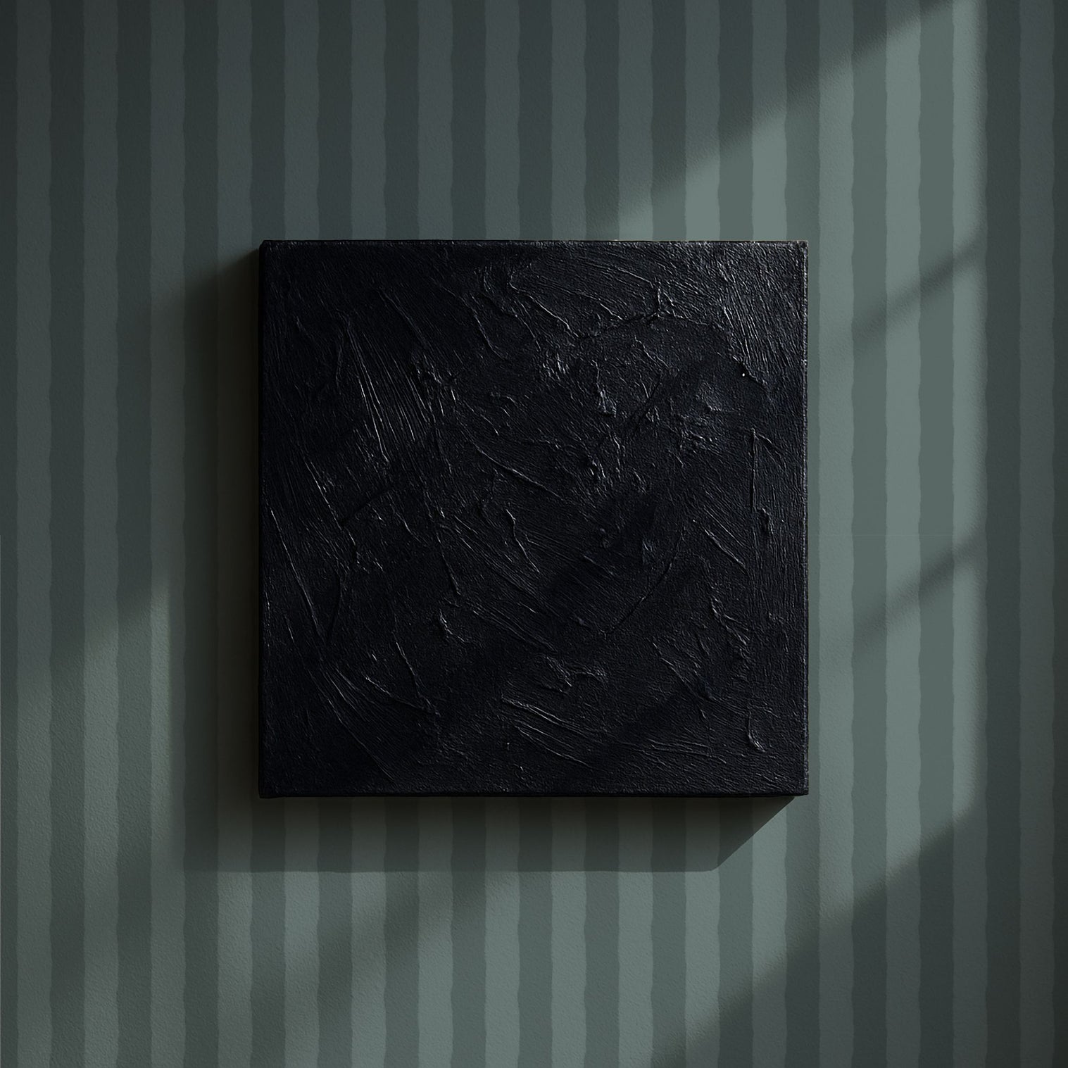 Frayed Lines | Jade Green & Gray Jagged Striped Wallpaper – Sckribbles
