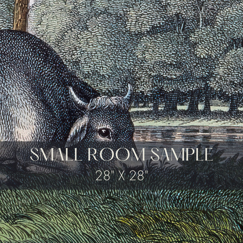 Scenic Tropical Palm Trees with Cattle Wallpaper Mural {Zebu} – Sckribbles